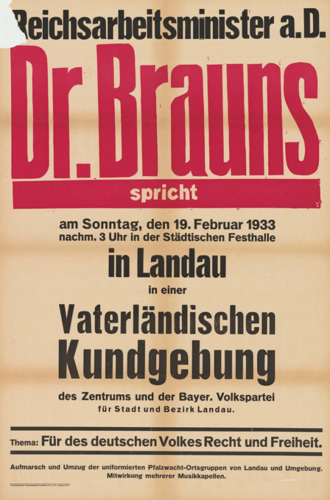 Zentrumspartei - Wahlplakate in der Weimarer Republik