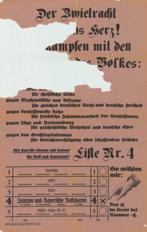 Zentrumspartei - Wahlplakate in der Weimarer Republik